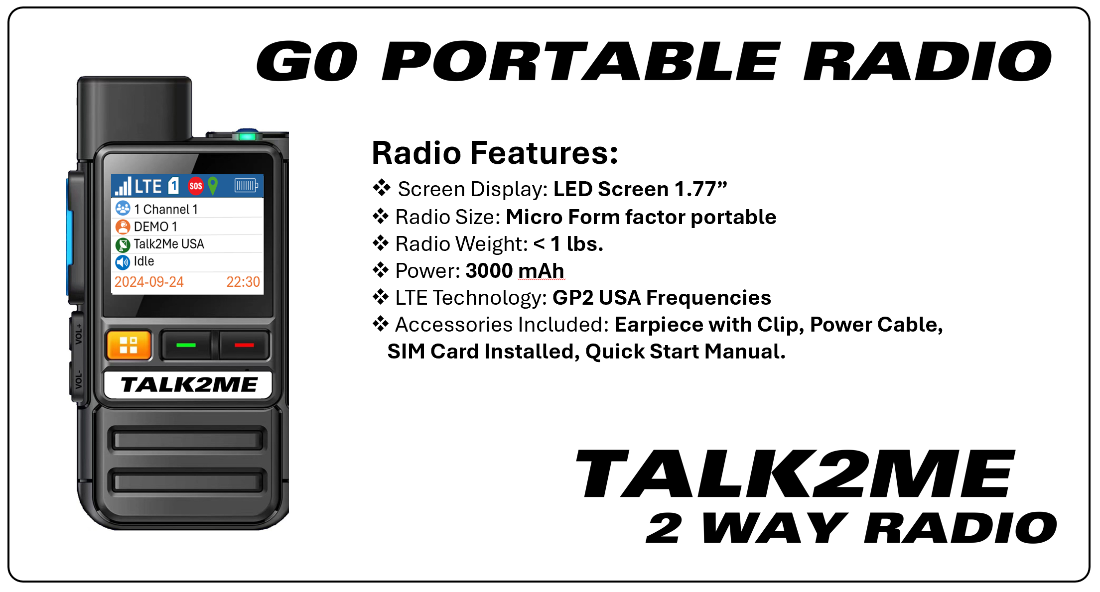 Enhanced mobile to mobile communications from talk2me professional